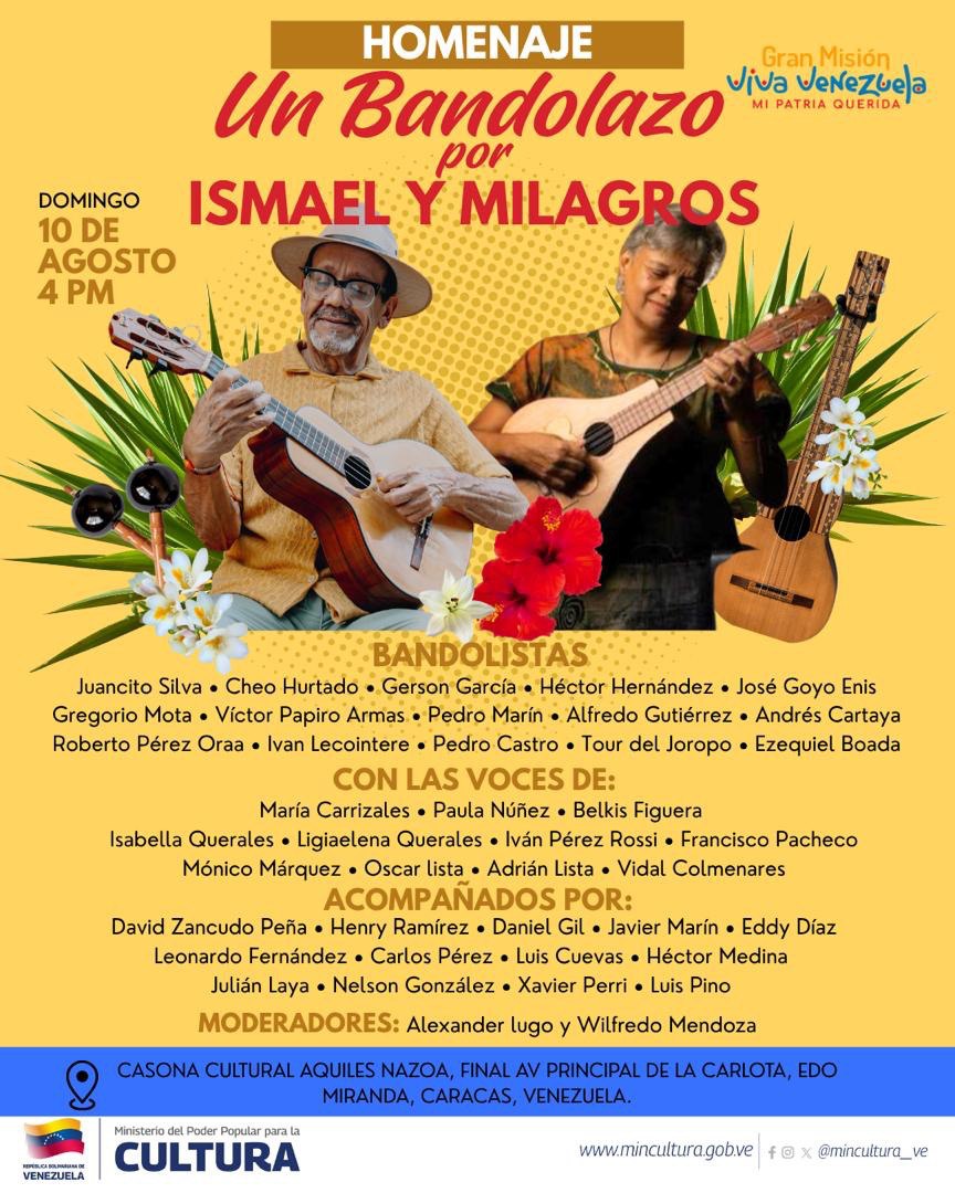 “Un Bandolazo por Ismael y Milagros” llega a la Casona Cultural Aquiles ...