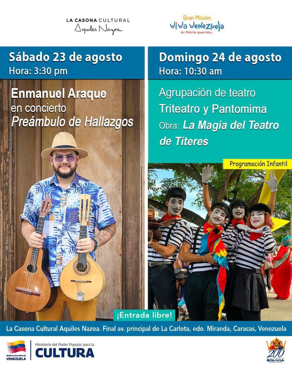 Este fin de semana resonarán las cuerdas en la Casona Cultural Aquiles ...
